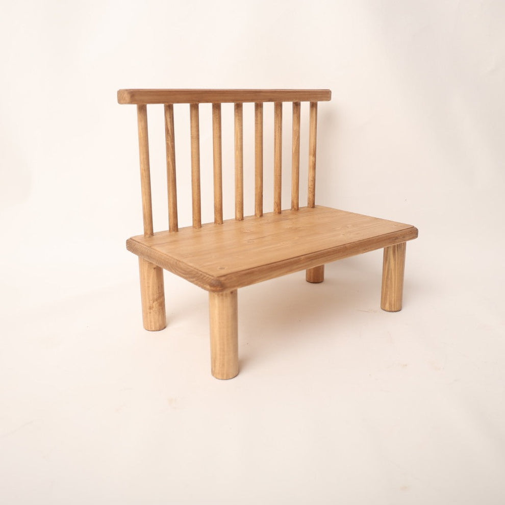 Elegant Baby Bench Photoshoot Prop – Perfect for Sitters – whiteihf