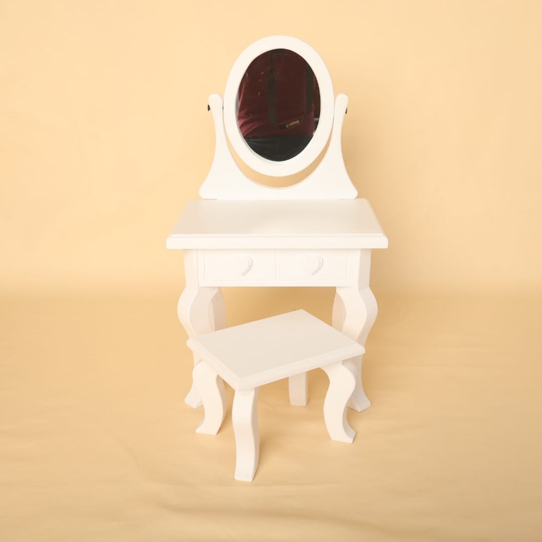 Dressing Table Baby Photoshoot Prop with Stool – Elegant Vanity Setup ...