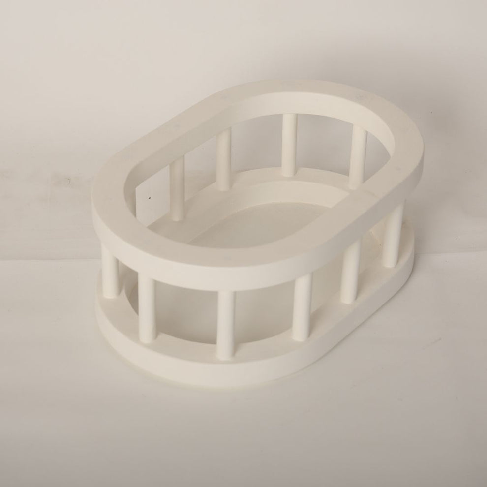 Oval Shape Crib Baby Prop for Newborn and Toddler Photoshoots – whiteihf