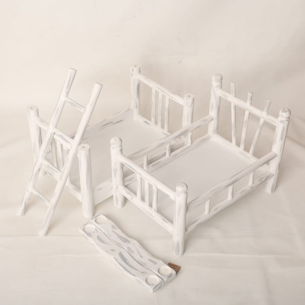 Baby Photoshoot Prop Twins Bunk Bed – whiteihf baby photoshoot props