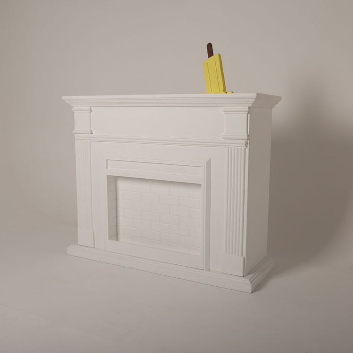 Classic Fireplace Prop – Maternity Photoshoot Prop – whiteihf