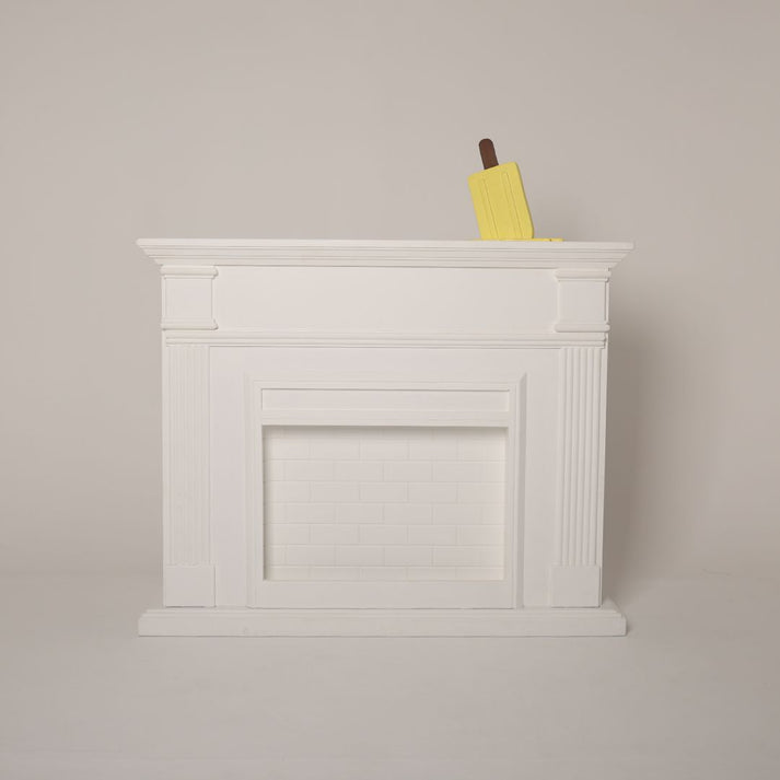 Classic Fireplace Prop – Maternity Photoshoot Prop – whiteihf